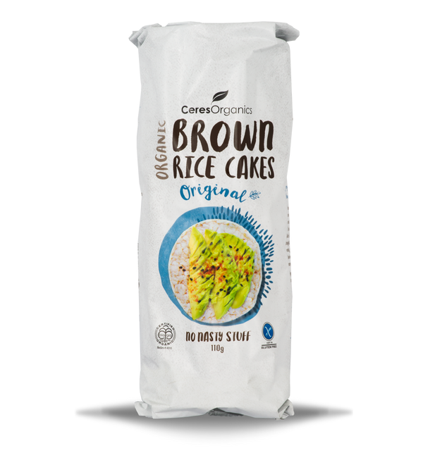 Ceres Organics Brown Rice Cakes Original 110g – The Plantbased Pantry